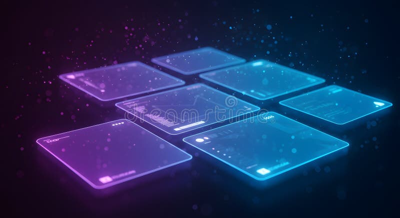 Glowing Transparent Digital Screens Stock Illustrations – 1,134 Glowing ...