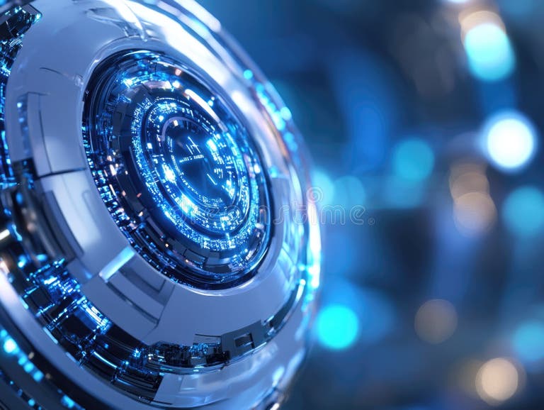 Futuristic Technology Concept: AI-Powered Machine Learning Stock Photo - Image of scifi, systems ...