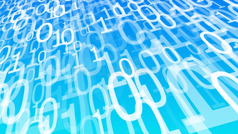 Futuristic Technology Concept Backdrop Vector Binary Code Blue ...