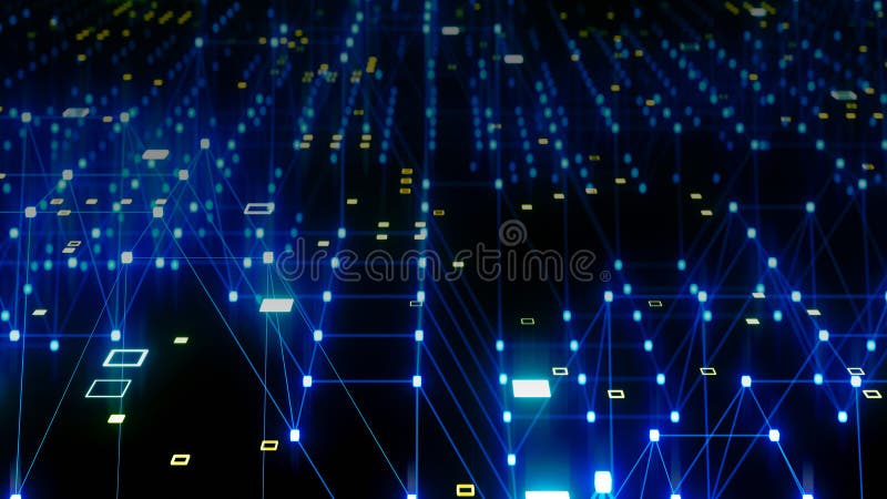 Futuristic Technology Concept Background with Multiple Lights and ...