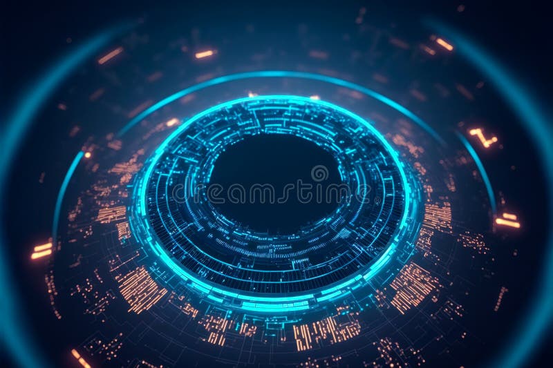 Futuristic Technology Concept. Circular Hud Element Virtual Reality ...