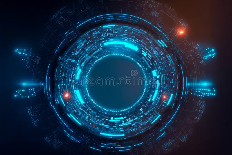 Futuristic Technology Concept. Circular Hud Element Virtual Reality ...