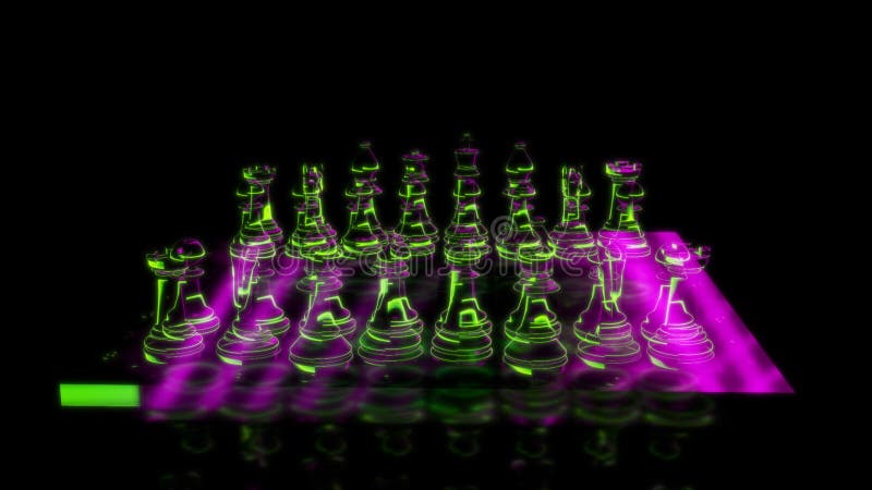 Render 3D Animation of the Model Chess on a Black Background Future ...