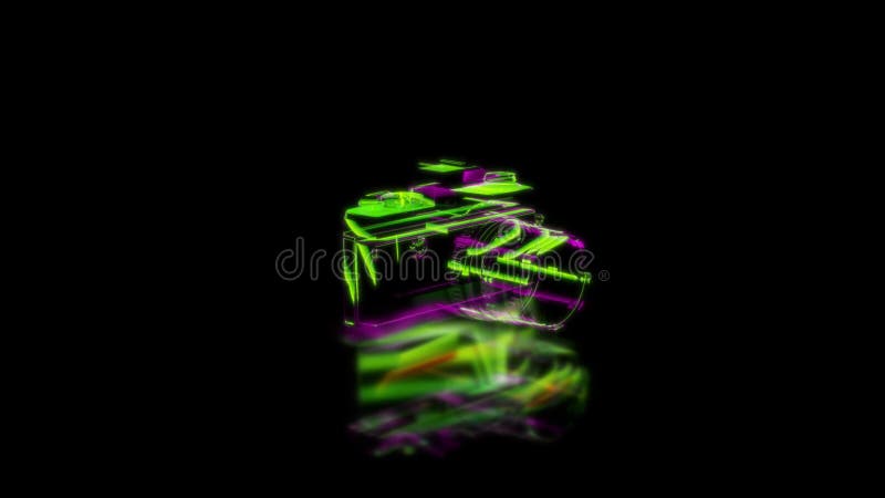Render 3D Animation of the Model Camera on a Black Background Future ...