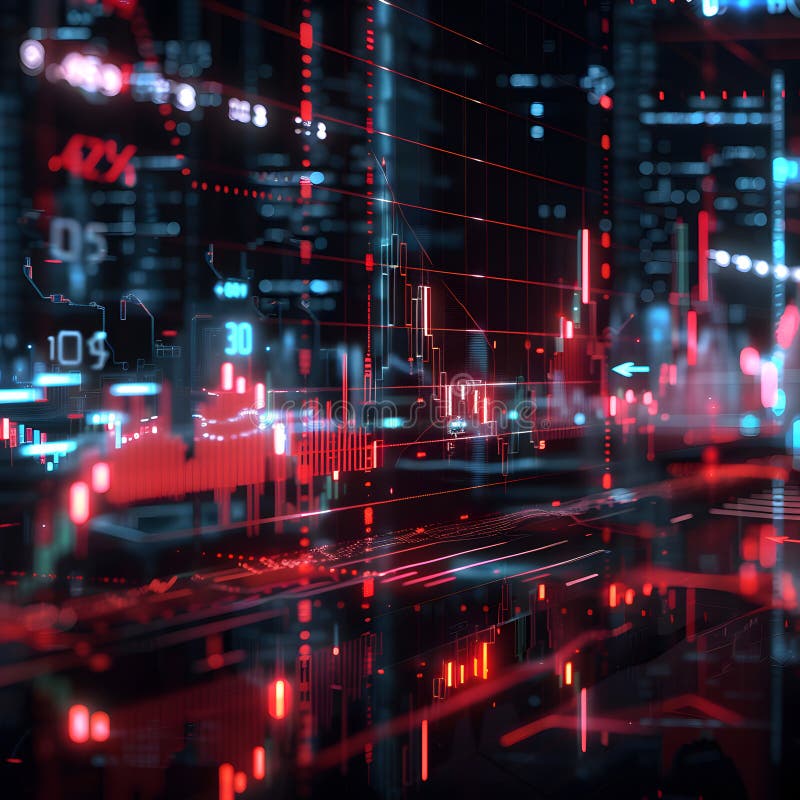 Abstract Digital Data Stream Background with Red Lights Stock Image ... Abstract Digital Data Stream Background with Red Lights Stock Image ...