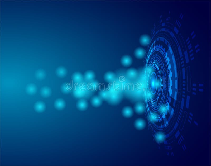 Futuristic Technology Concept. Gear Wheel Technology Glow Light and ...