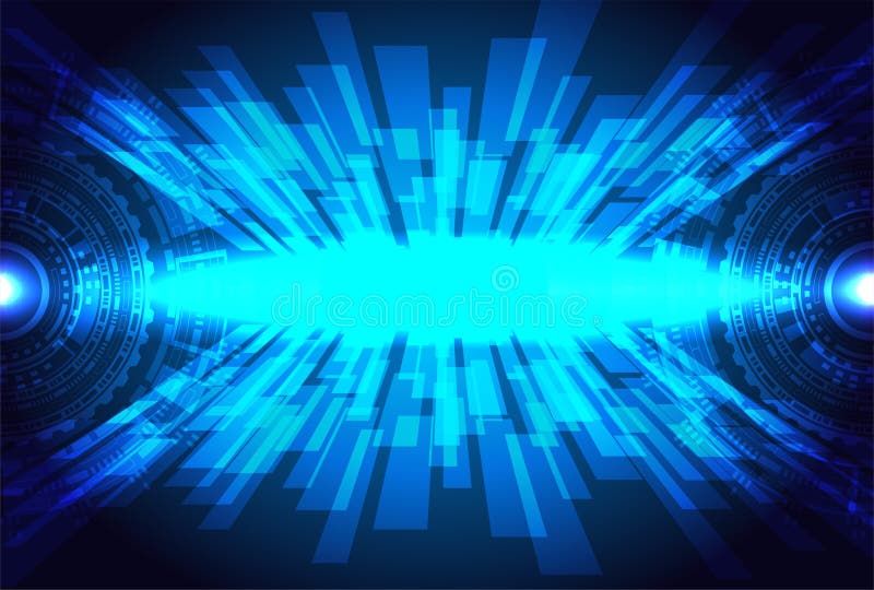 Futuristic Technology Concept. Gear Wheel Technology Glow Light ...