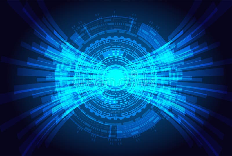 Futuristic Technology Concept. Gear Wheel Technology Glow Light and ...