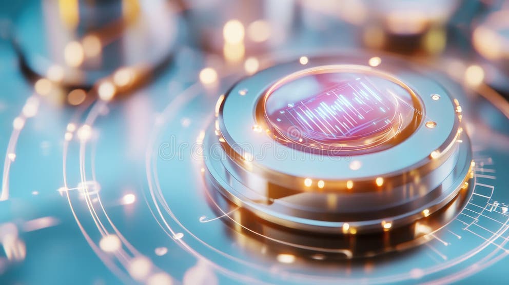 Futuristic Technology Concept with Glowing Circular Interface Design ...