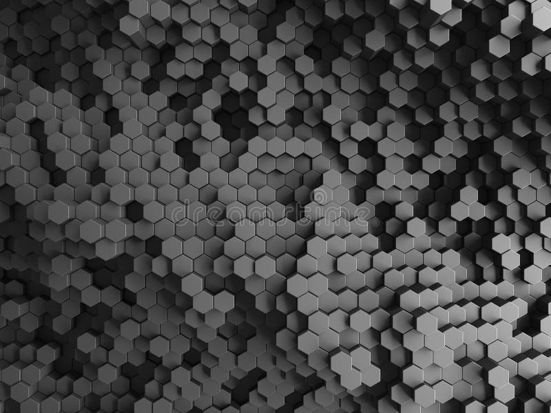 Futuristic Technology Concept. Hexagon Shapes Surface Stock ...