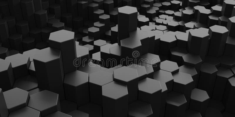 Futuristic Technology Concept. Hexagon Shapes Surface Stock ...