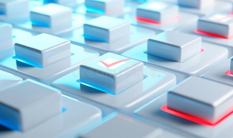 Futuristic Technology Concept. Technological Interface with Checked ...