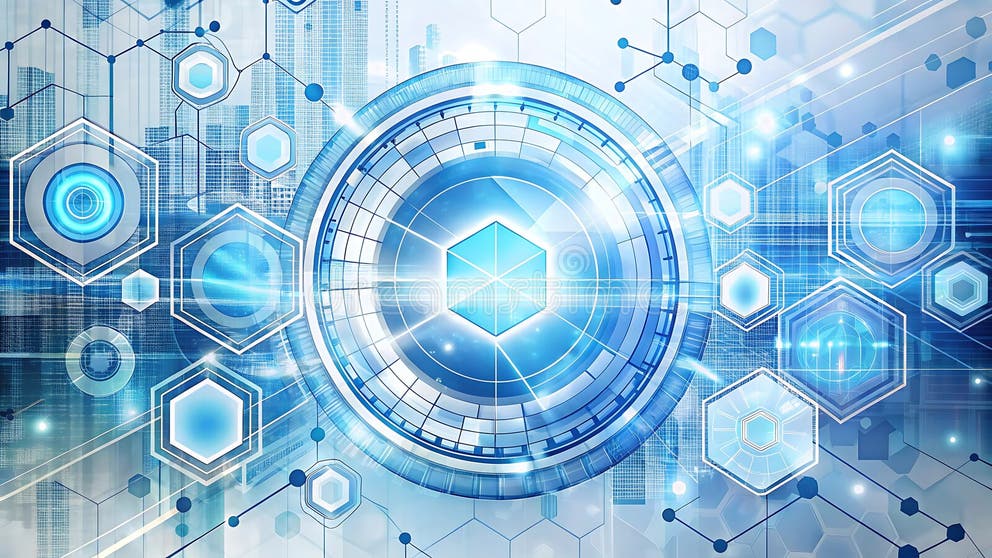 Futuristic Technology Concept Visualizing Data Flow and Digital ...