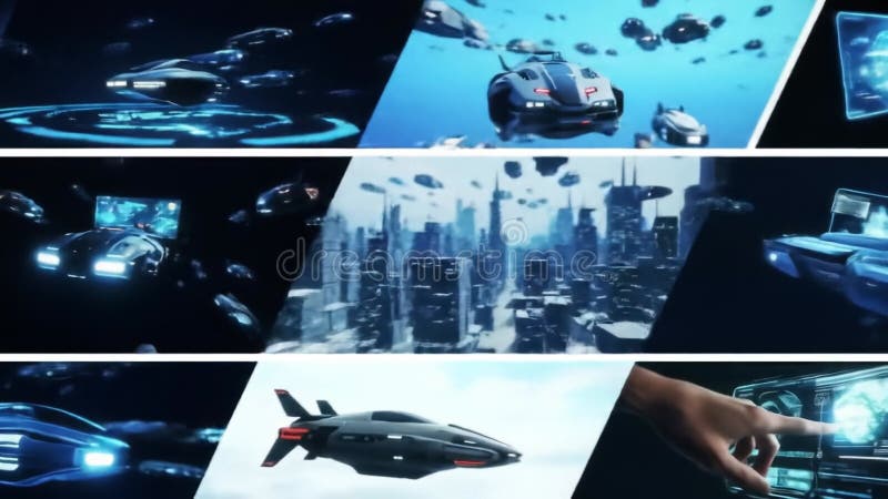 Futuristic Technology Concepts Displayed on Digital Screens and Circuit ...