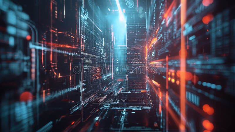 Futuristic Technology Control Room, Advanced Concept for Designers and ...