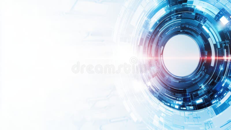 Futuristic Technology Design with Circular Patterns and Glowing ...