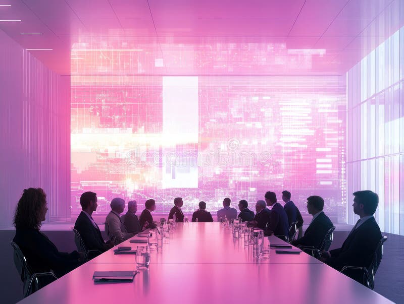A Futuristic, Technology-focused Conference Room with a High-tech ...
