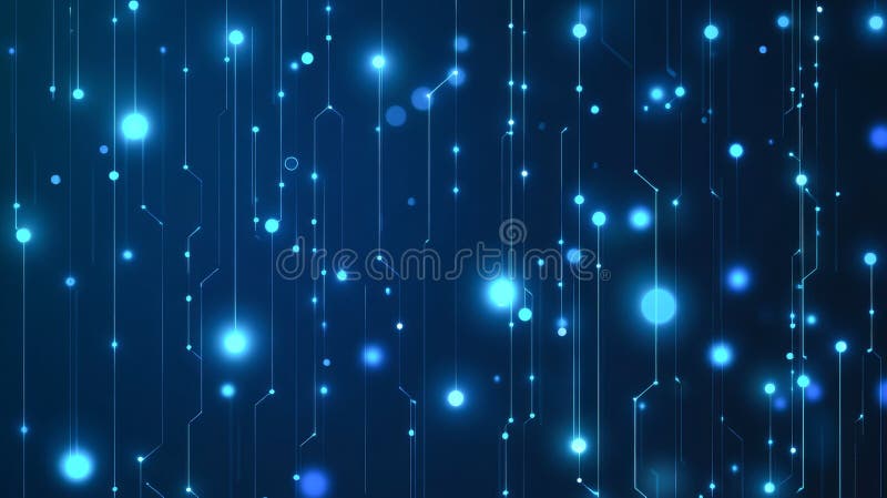Futuristic Technology Glow Bg with Blue Neon Lights and Circuit Patterns. Concept of Innovation ...