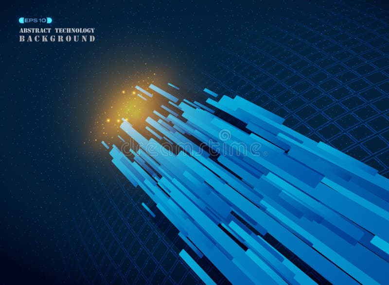 Futuristic of Technology Gradient Blue Stripe Lines Pattern Univ Stock ...