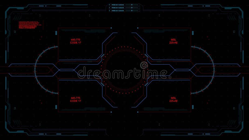 Futuristic Technology Hud Target Display Stock Illustration ...