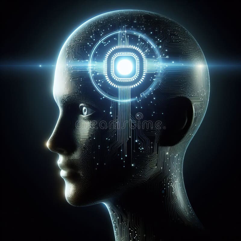 Futuristic Technology in Human Brain Concept Stock Photo - Image of ...