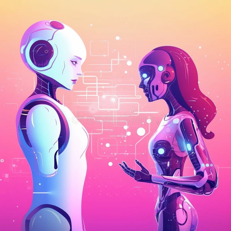 Futuristic Technology Human Interaction With Robotic Ai Generative Ai
