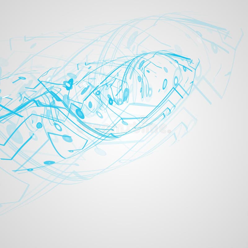 Futuristic Technology Illustration Stock Vector - Illustration of ...