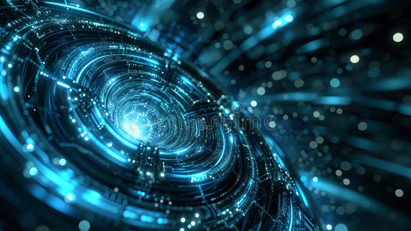 Futuristic Technology Innovation 3D Background. AI Stock Illustration ...