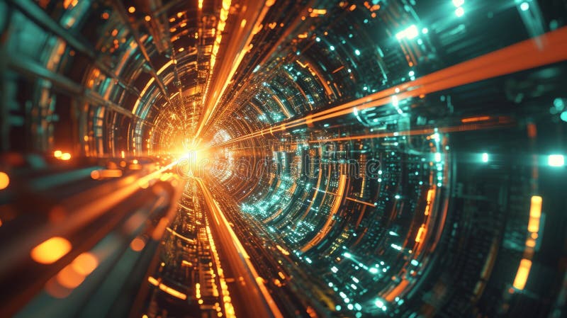 Futuristic Technology Innovation 3D Background. AI Stock Illustration ...