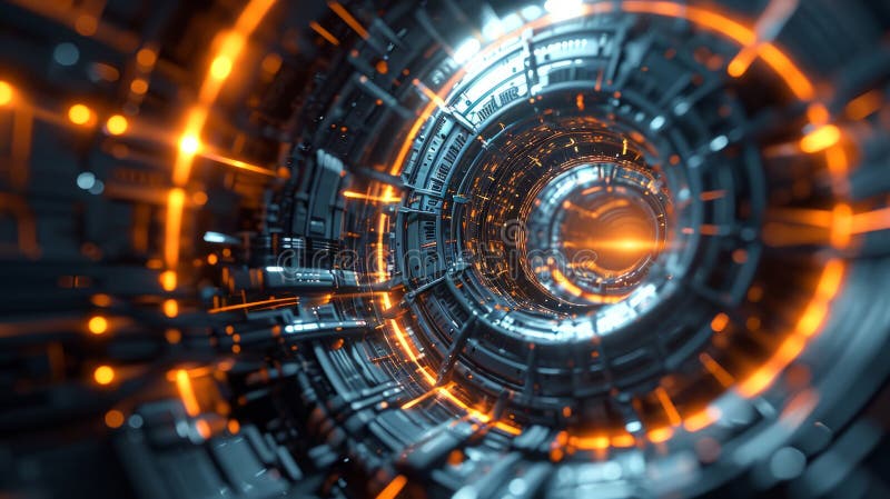 Futuristic Technology Innovation 3D Background. AI Stock Illustration ...