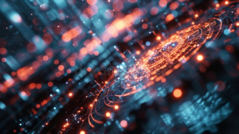 Futuristic Technology Innovation 3D Background. AI Stock Illustration ...