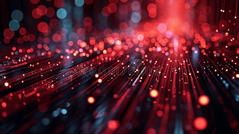 Futuristic Technology Innovation Red 3D Background. AI Stock ...