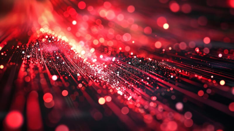 Futuristic Technology Innovation Red 3D Background. AI Stock ...