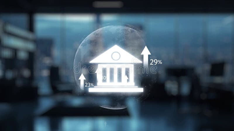 Futuristic Technology Integration with AI Robot Hand and Financial ...