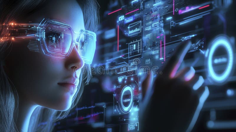 Futuristic Technology Interaction Digital Space Conceptual Image Sci-fi ...