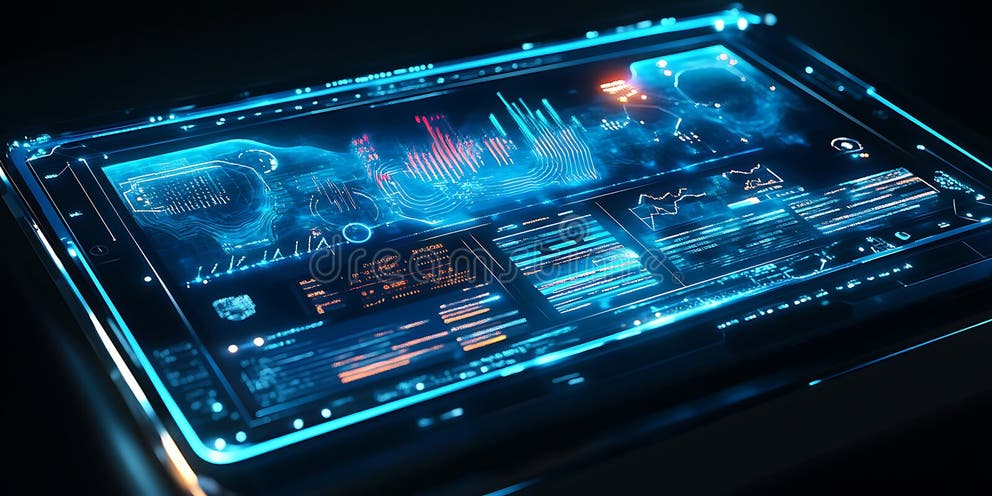 Futuristic Technology Interface Background Stock Illustration ...