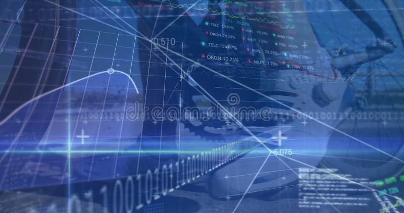 Futuristic Technology Interface with Digital Data and Graphs Showcasing ...