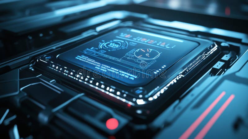 Futuristic Technology Interface with Digital Display for Innovation and ...