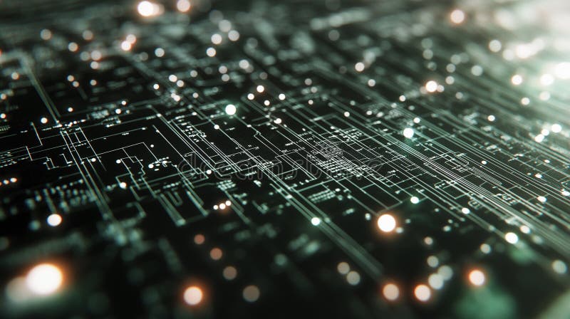 Futuristic Technology Interface with Glowing Circuit Patterns ...