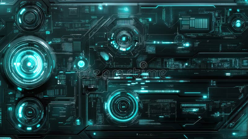 Futuristic Technology Interface with Glowing Circuit Patterns ...