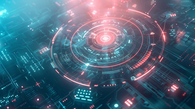 Futuristic Technology Interface with Glowing Lights a Futuristic ...