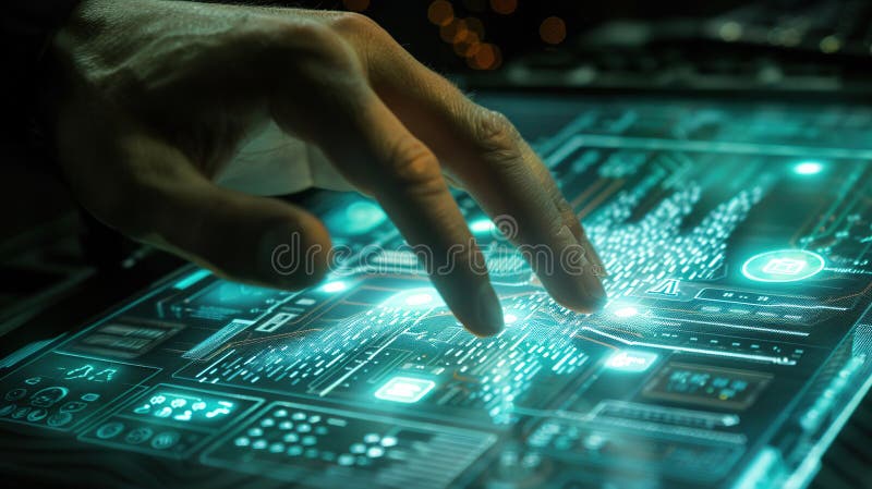 Futuristic Technology Interface Stock Illustration - Illustration of ...