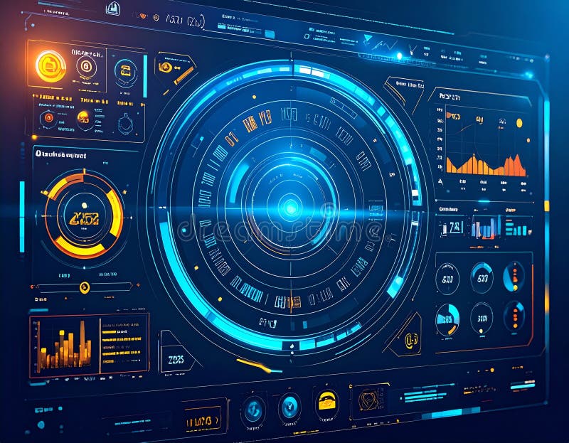 642 Futuristic Hud Interface Scifi Technology Background Stock Photos ...