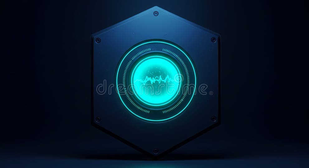 Futuristic Technology Interface with Vibrant Neon Glow and Digital ...
