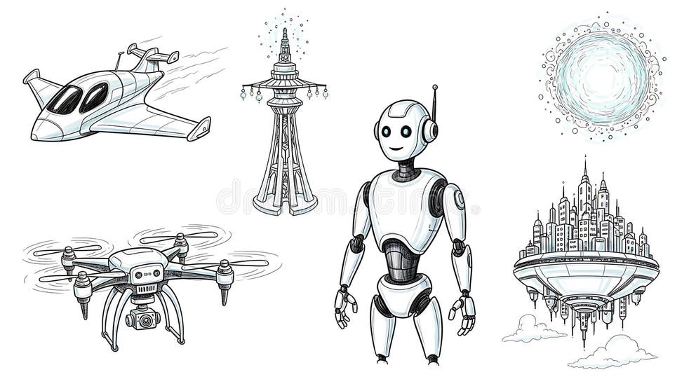 Futuristic Technology Montage Stock Illustrations – 13,937 Futuristic ...