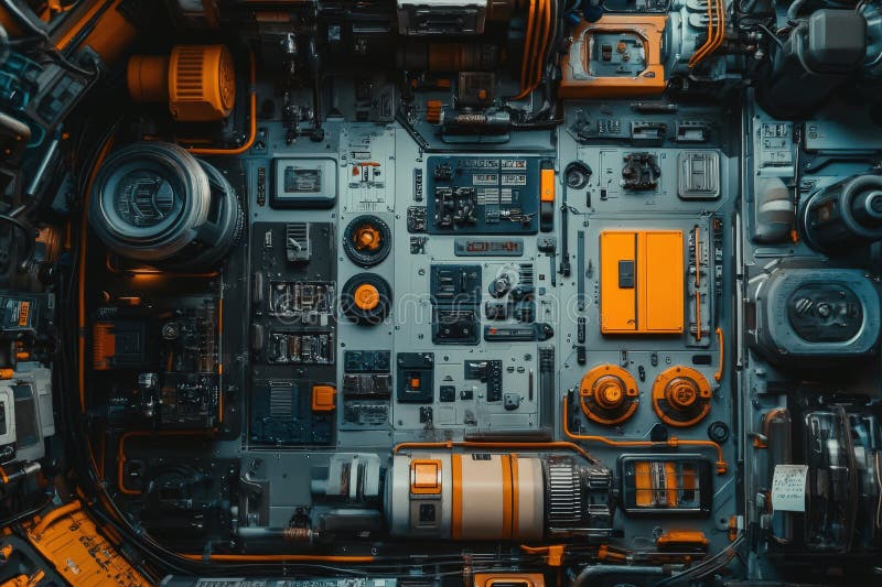 Futuristic Technology Panel Complex System Design Stock Illustration ...