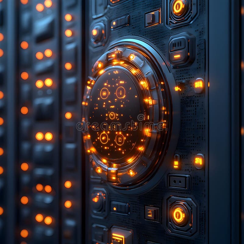 Futuristic Technology Panel Illustration Stock Illustration ...