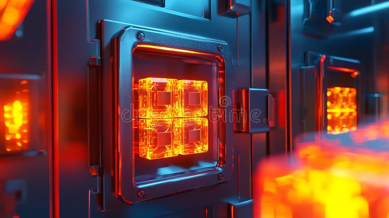 Futuristic Technology Panel Showcasing Intricate Design and Glowing ...