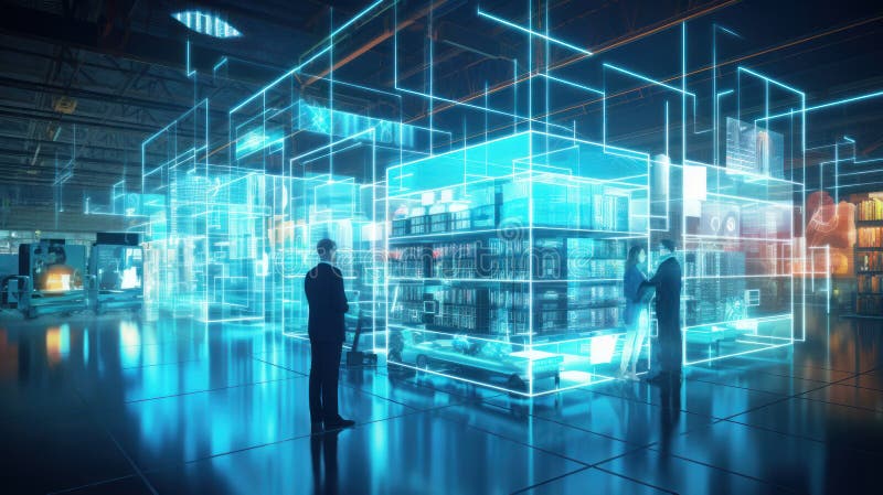 Futuristic Technology Retail Warehouse: Digitalization and ...