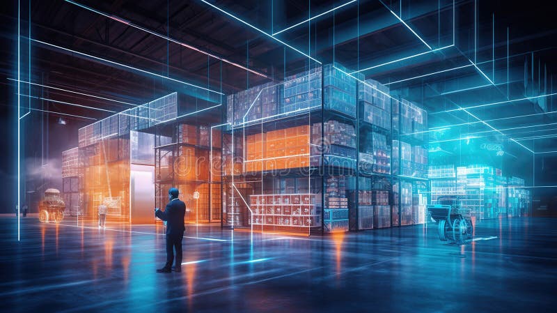 Warehouse Digitalization Stock Illustrations – 584 Warehouse ...